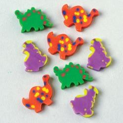 144 Assorted Mini Dinosaur Erasers