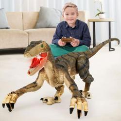 velociraptor robotic dinosaur toy with remote control