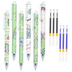 6 Erasable Dinosaur Gel Pens