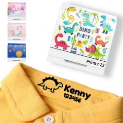 Personalised Dinosaur Name Stamp for Clothes