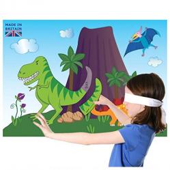lello & monkey pin the tail on the dinosaur kids party game