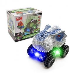motorised blue t-rex dinosaur monster trcuk with light & sound