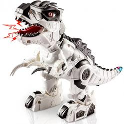 walking t-rex toy dinosaur robot with sound and lights