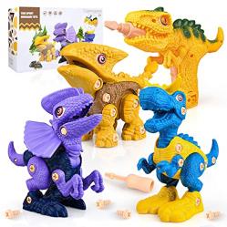 take apart dinosaur toys for kids including electric drill - Auney