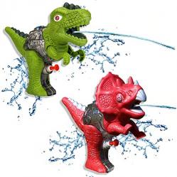 dinosaur water pistol 2 pack triceratops & t-rex