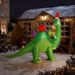7ft large dinosaur christmas inflatable